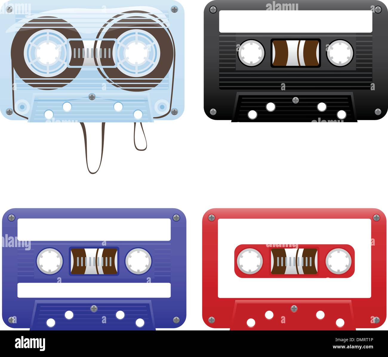 Broken cassette tape Stock Vector Images - Alamy