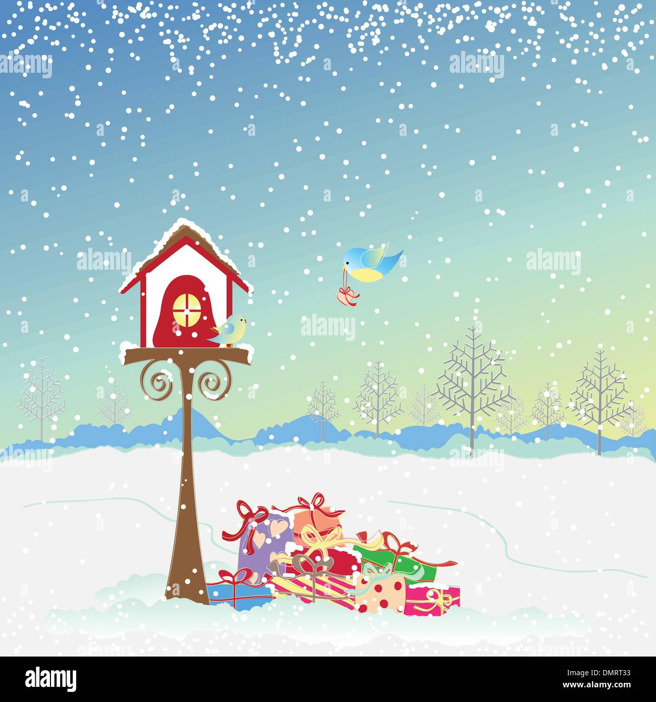 Cartoon robin christmas Stock Vector Images - Alamy