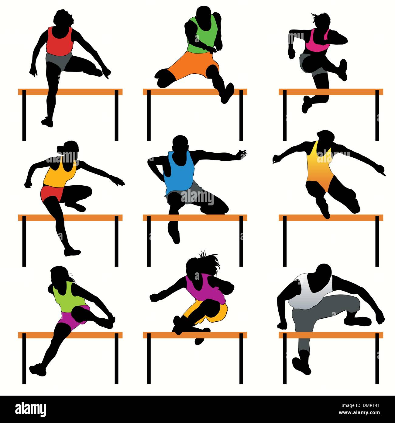 Event hurdles Stock Vector Images - Alamy