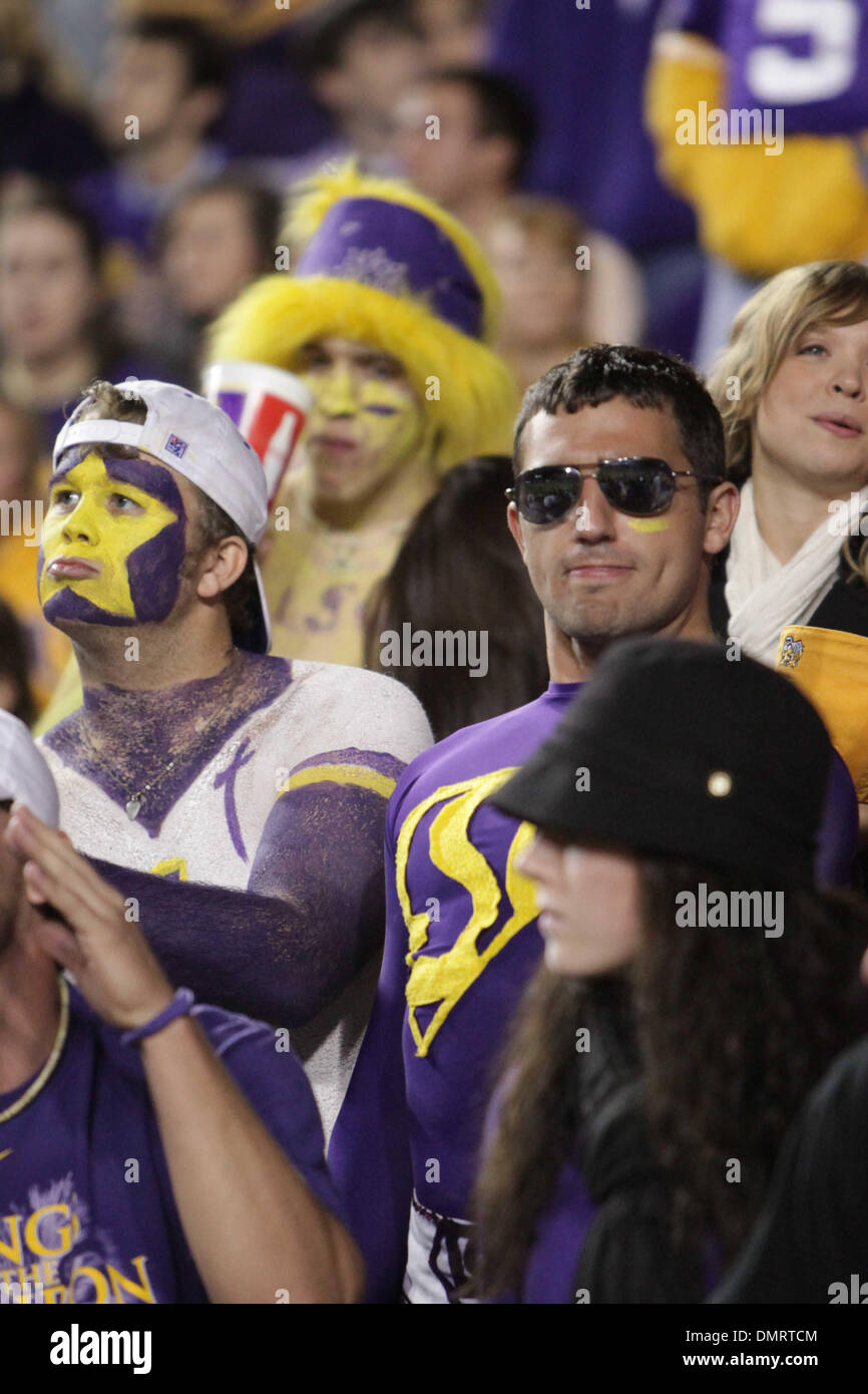 LSU Tiger fans during the game between the Auburn Tigers and the LSU ...