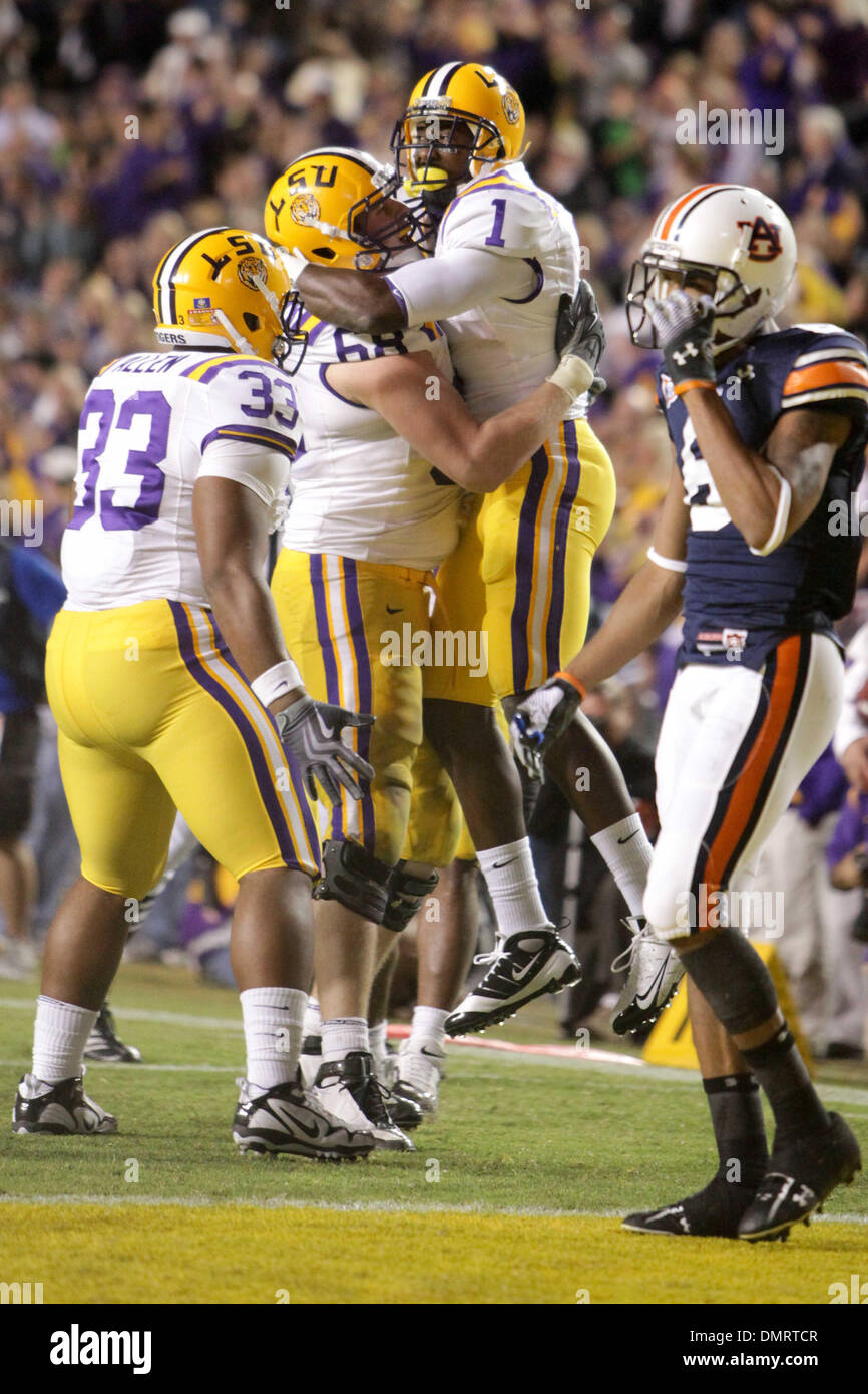 LSU wide receiver Brandon LaFell (1) celebrates his 20th career ...