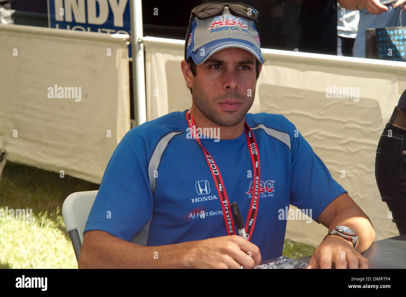 Brazilian driver Vitor Meira at a fan autograph session at the IndyCar ...