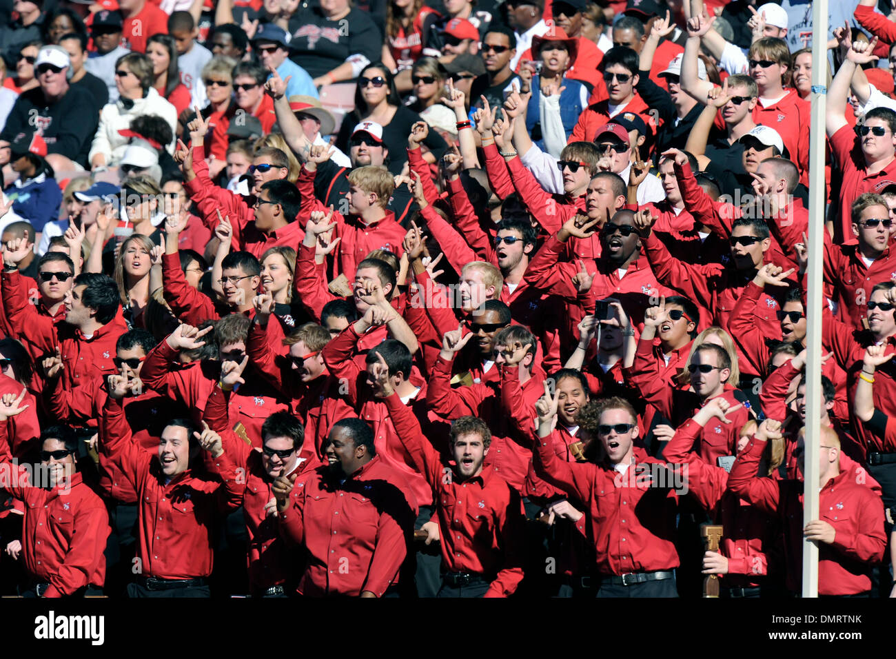 Red Raider fans cheer on their Red Raiders as the Kansas Jayhawks get ...