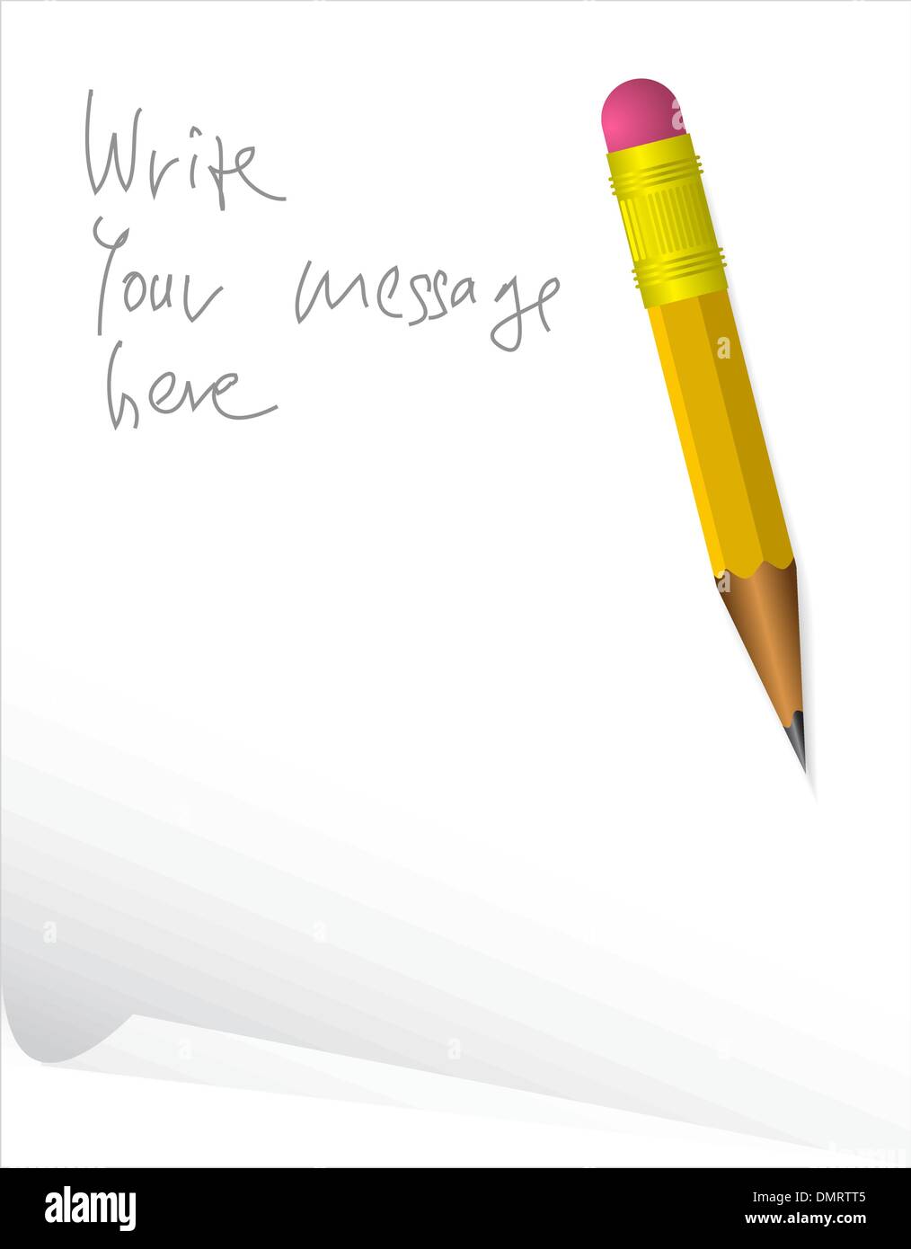Paper with message and a pen Stock Vector Image & Art - Alamy