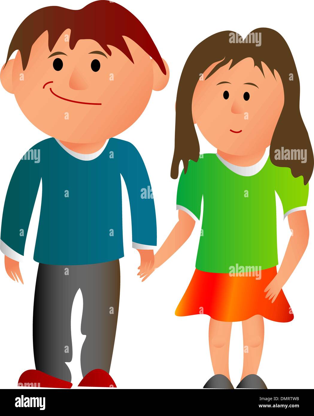 Boy and girl Stock Vector Image & Art - Alamy