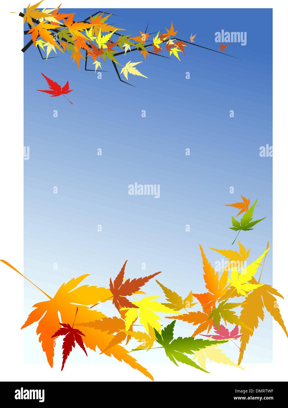 Fall leafs sky Stock Vector Images - Alamy