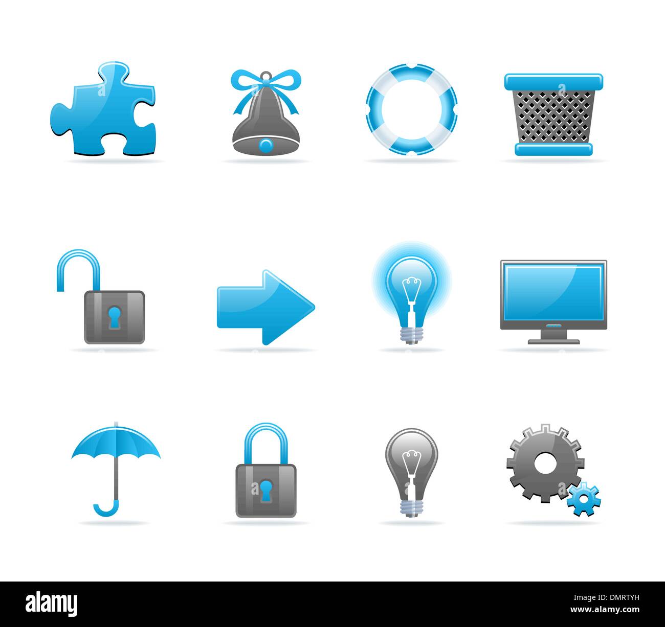 Glossy icon set Stock Vector Image & Art - Alamy