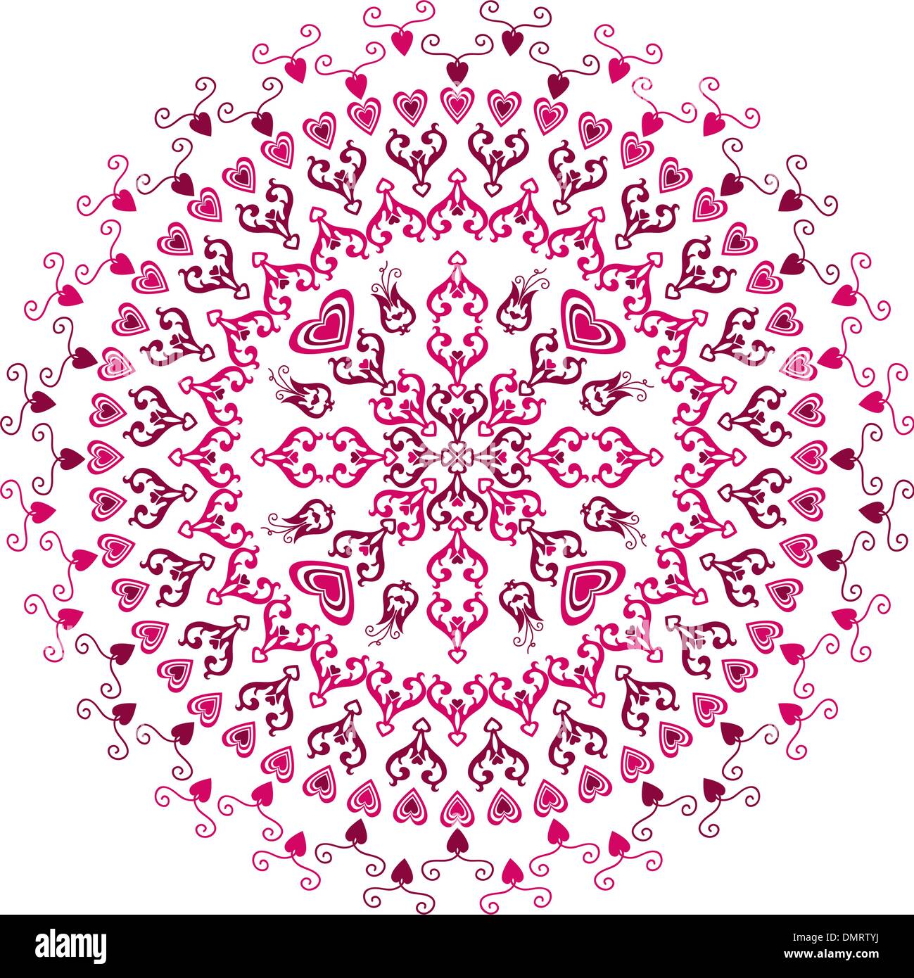 Flower frame white purple Stock Vector Images - Alamy