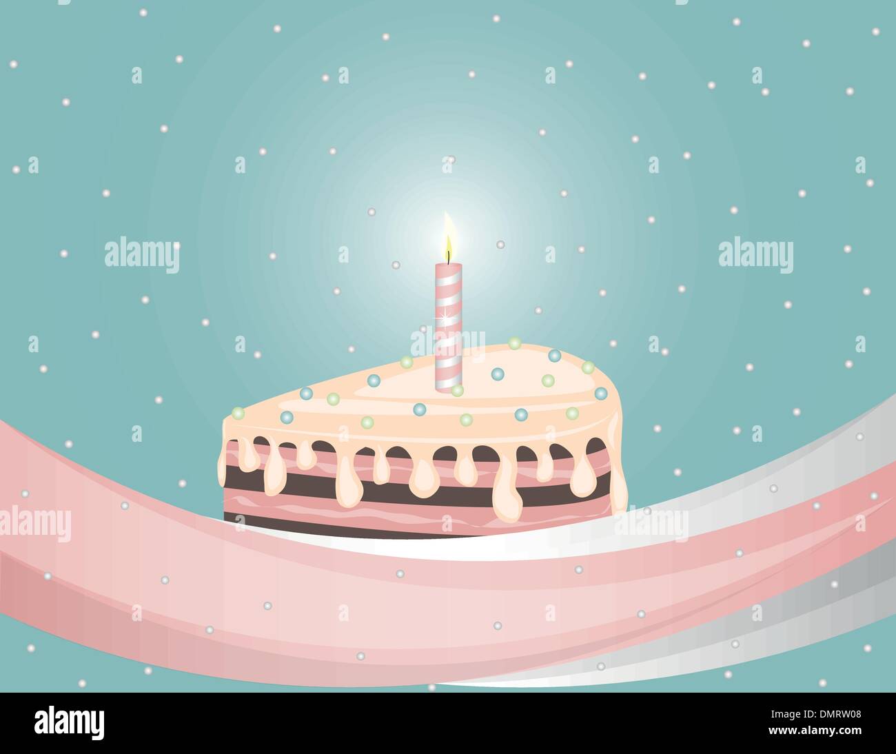 cake with candles Stock Vector Image & Art - Alamy
