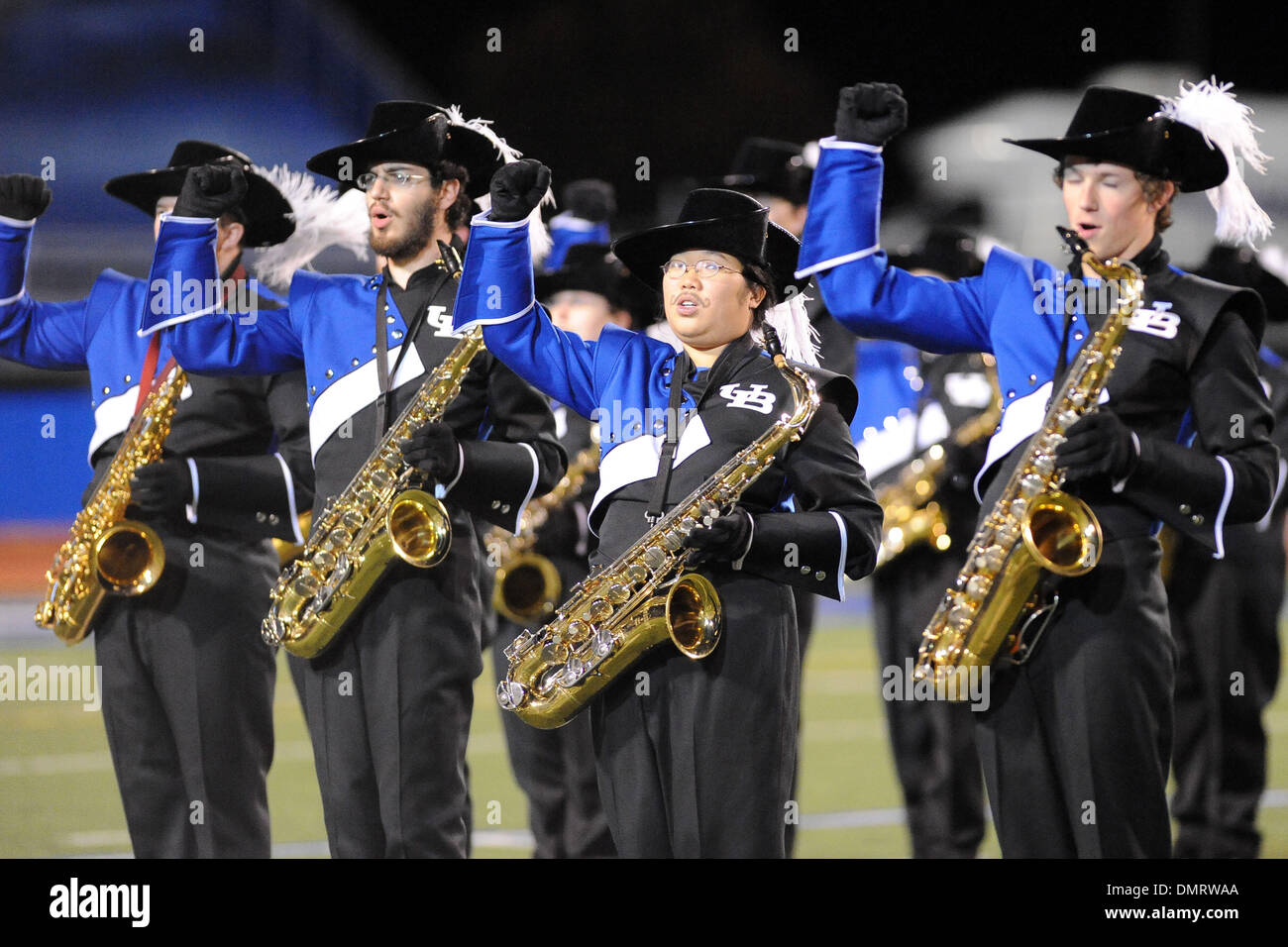 The Buffalo marching band performs before the Bulls home game with Ohio ...