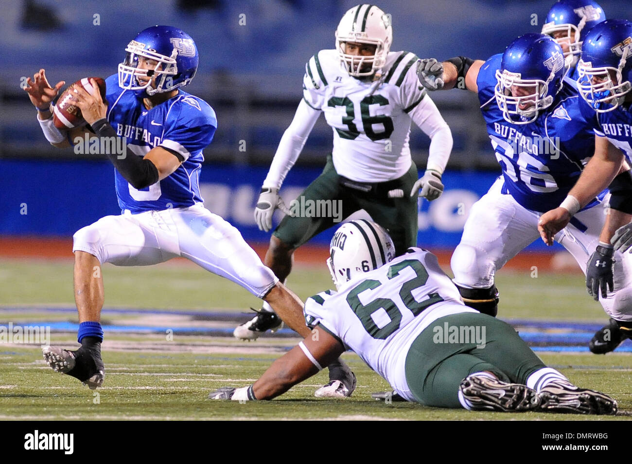 Buffalo quarterback Zach Maynard (6) scrambles up field against the ...