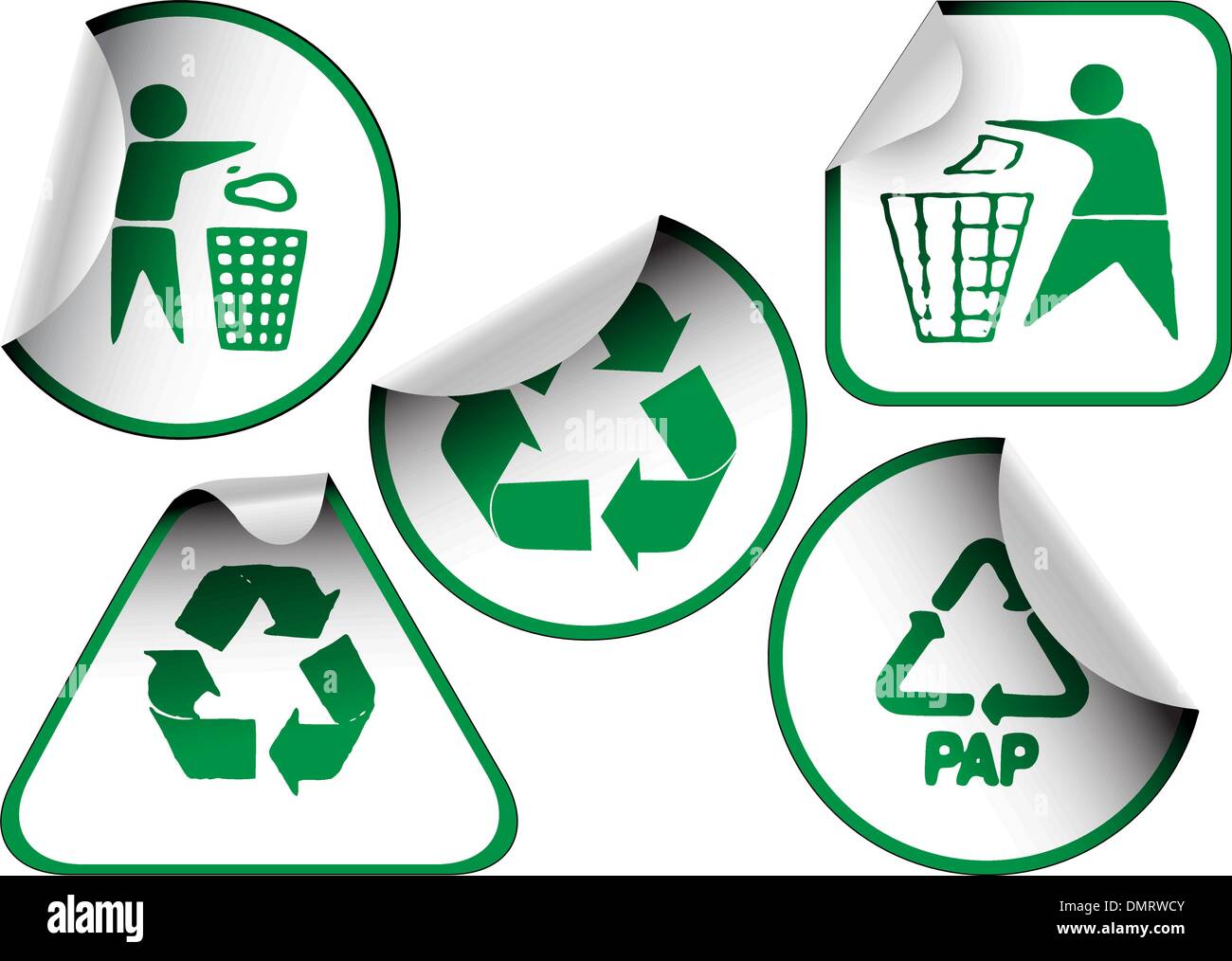 Recycle symbol set Stock Vector Images - Alamy