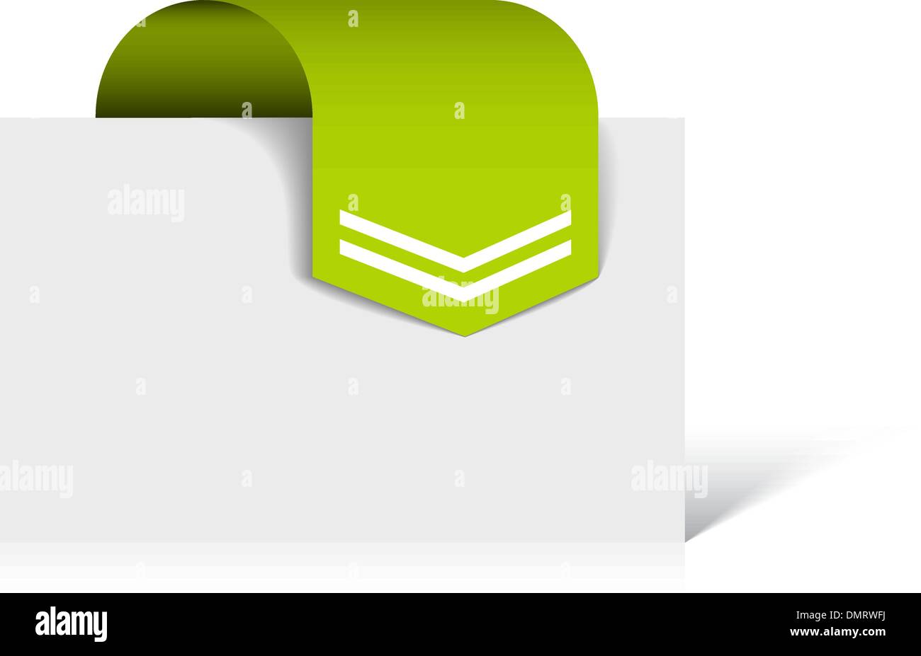 Paper green corner ribbon Stock Vector Image & Art - Alamy