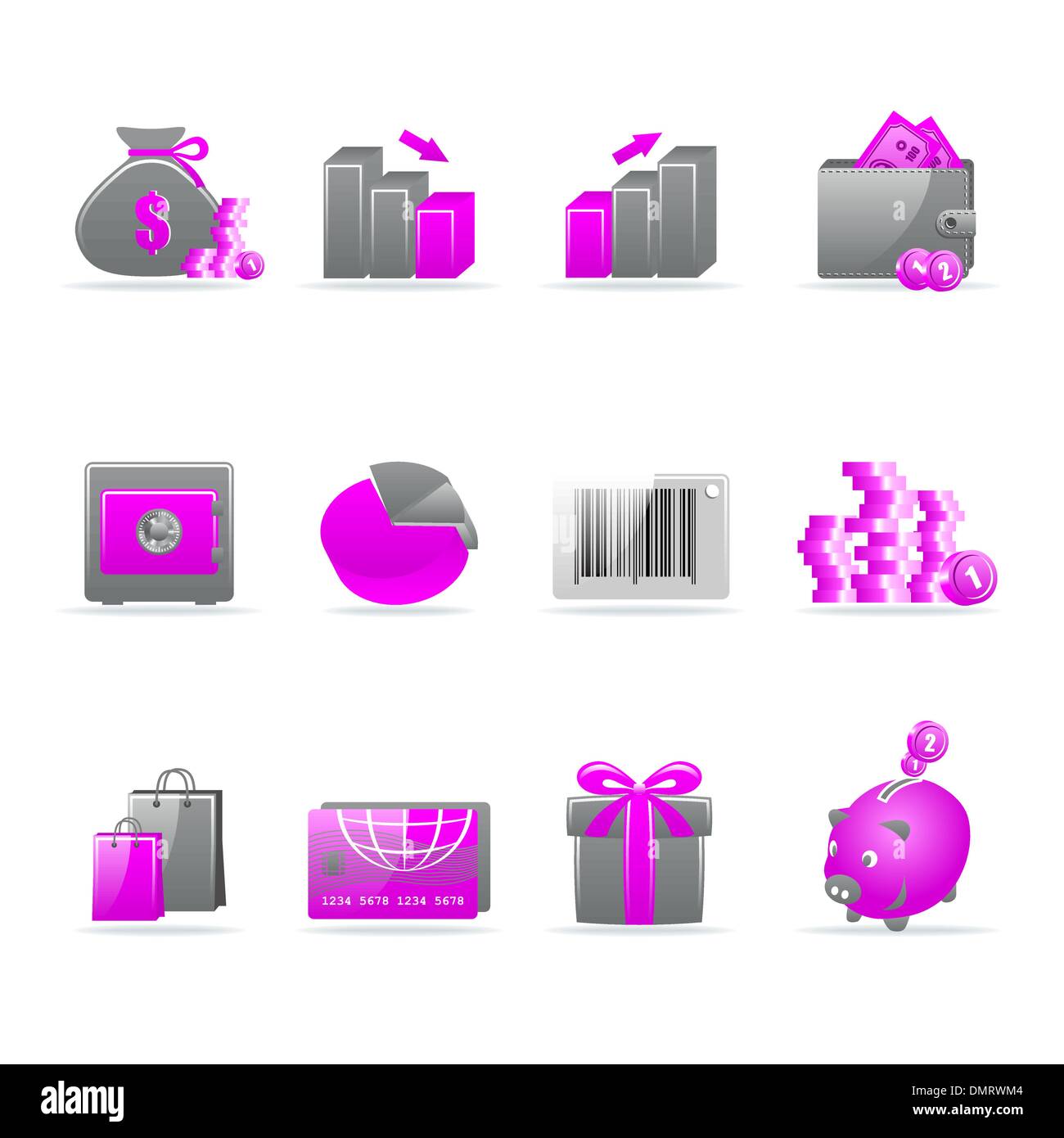 Glossy icon set Stock Vector Image & Art - Alamy