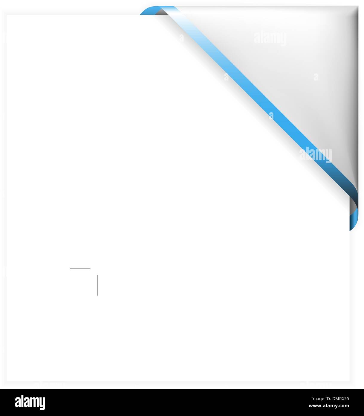 White corner ribbon with blue thin border Stock Vector Image & Art - Alamy