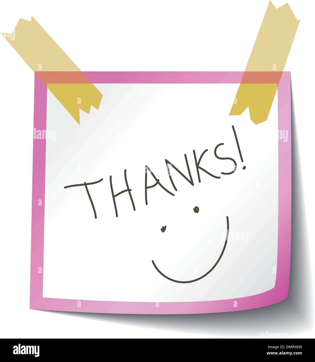 paper note with sticky tape Stock Vector Image & Art - Alamy