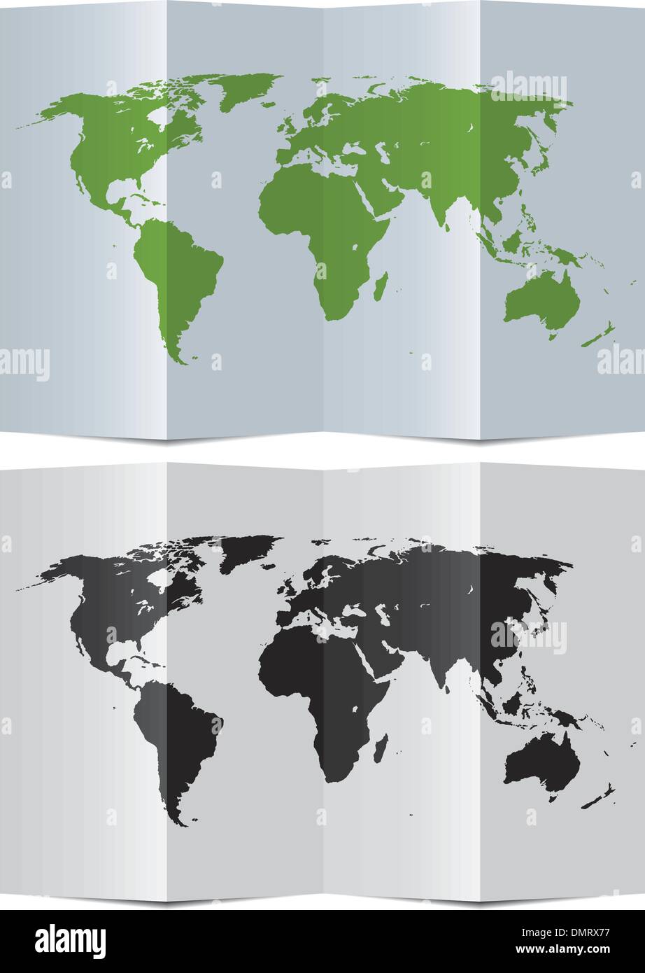 Africa paper map Stock Vector Images - Alamy