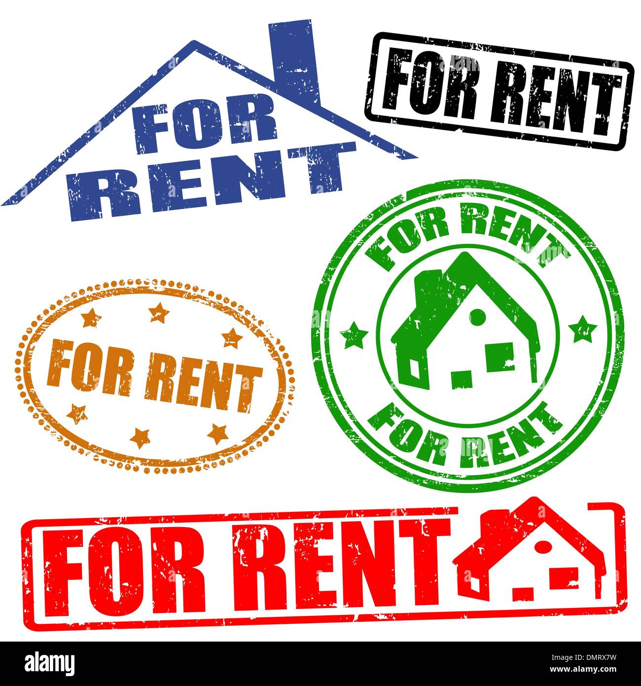 For rent stamps set Stock Vector Image & Art - Alamy