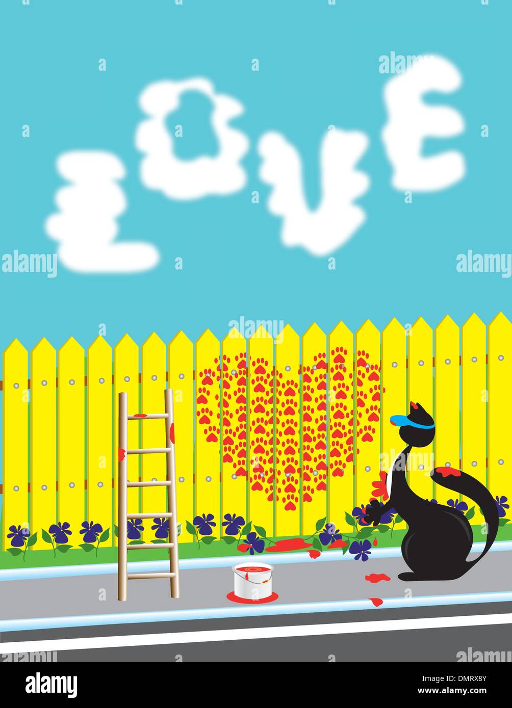 Cat in bucket Stock Vector Images - Alamy