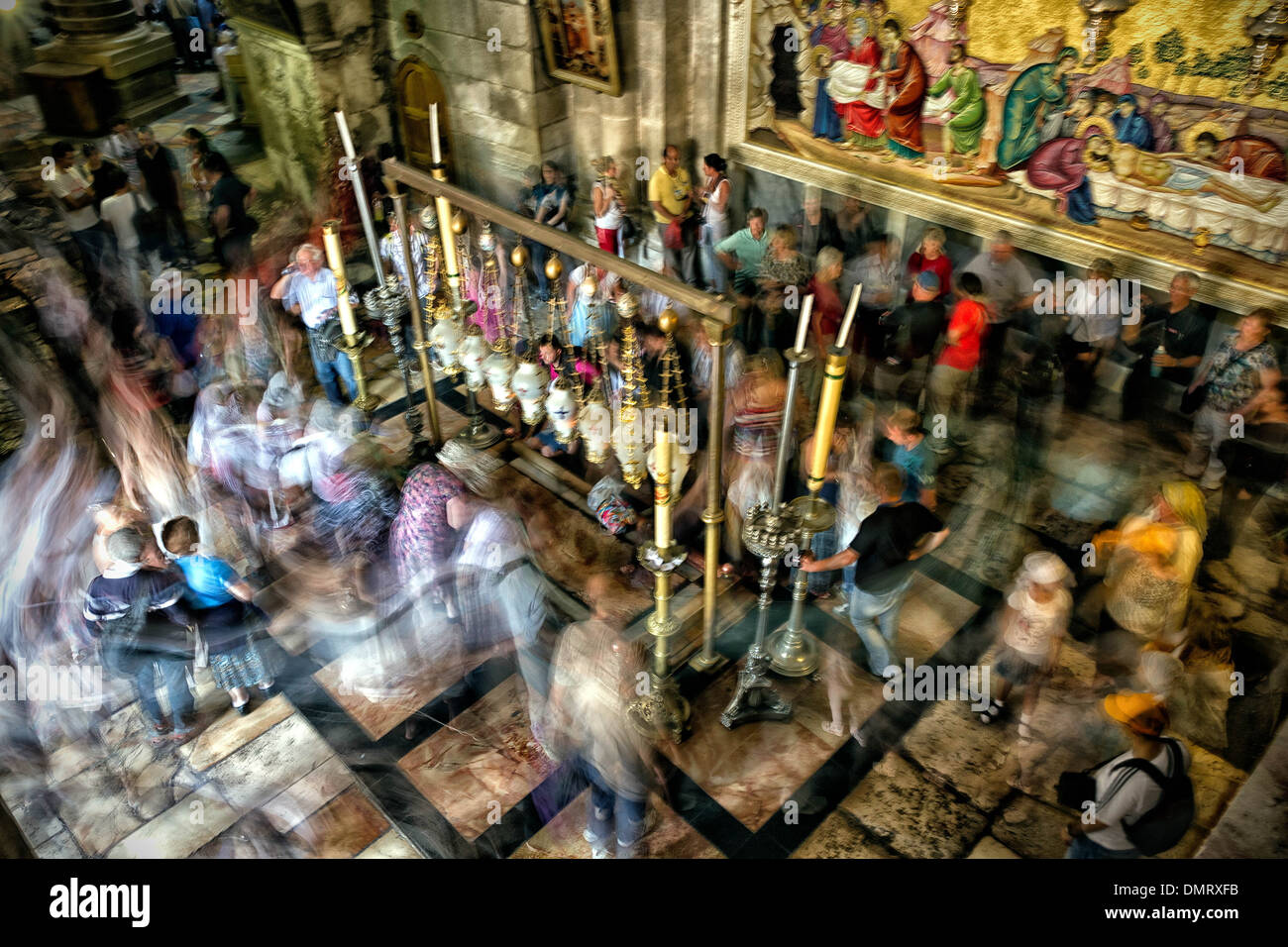 The Stone of Anointing, also known as The Stone of Unction inside the ...