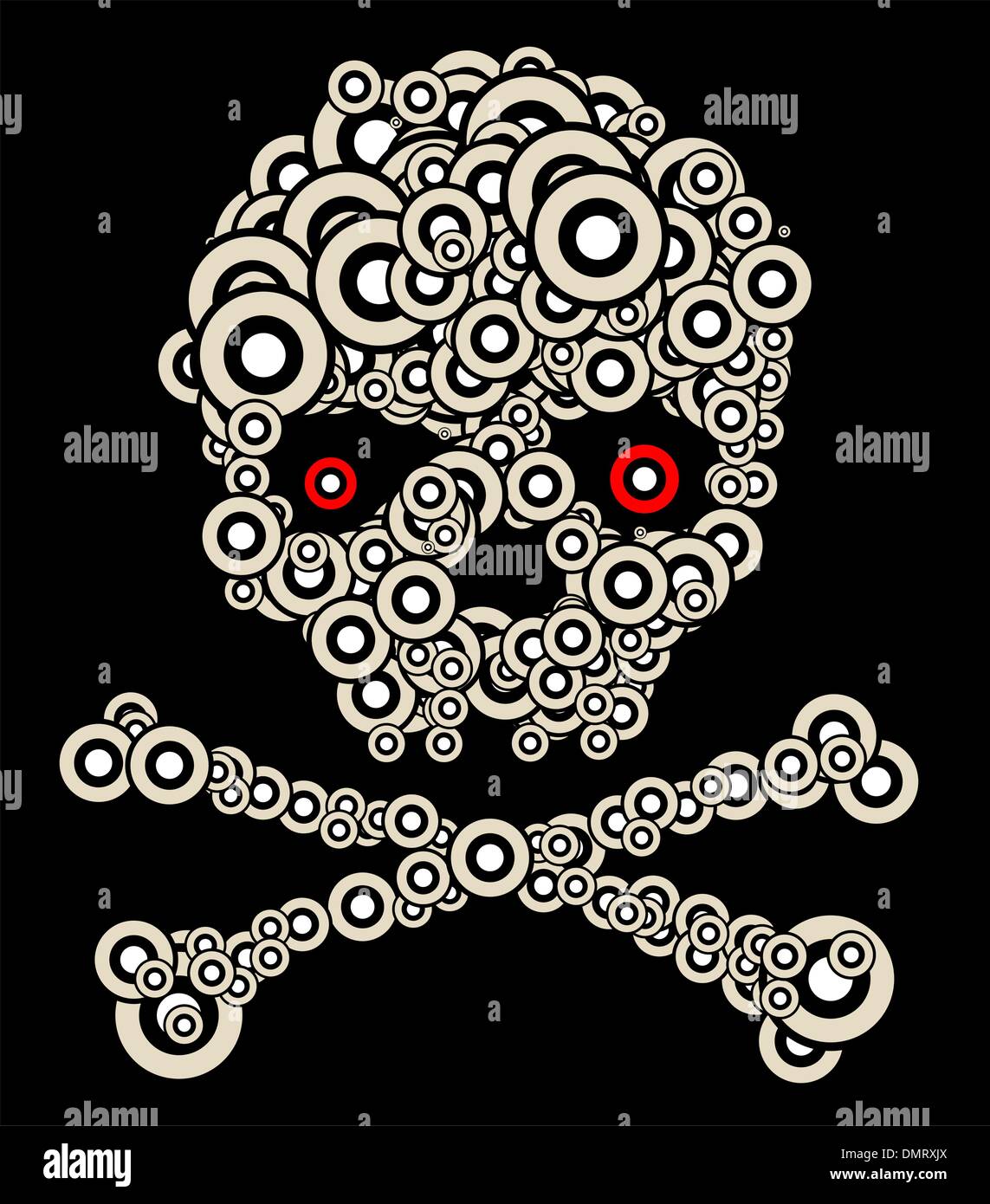 Skull made from circles Stock Vector Image & Art - Alamy