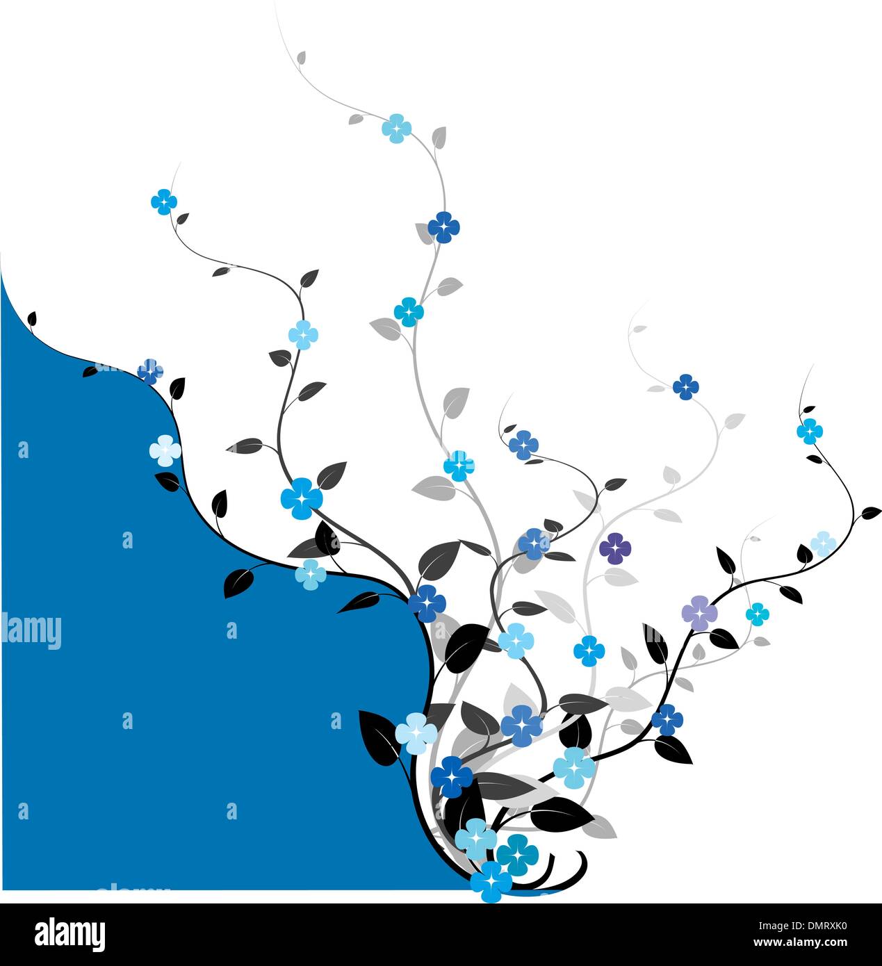 Blue floral background Stock Vector Image & Art - Alamy