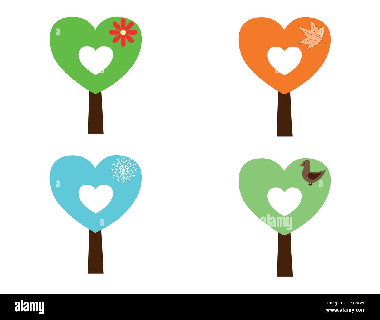 Deciduous tree icon vector Cut Out Stock Images & Pictures - Alamy