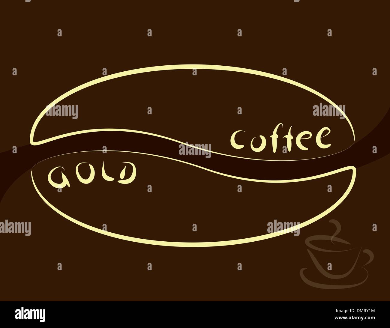 Gold cafe Stock Vector Images - Alamy