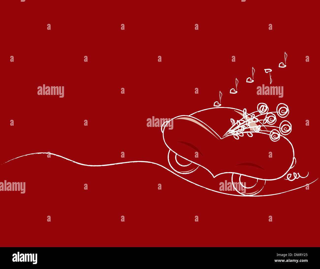 Illustration heart on white Stock Vector Images - Alamy