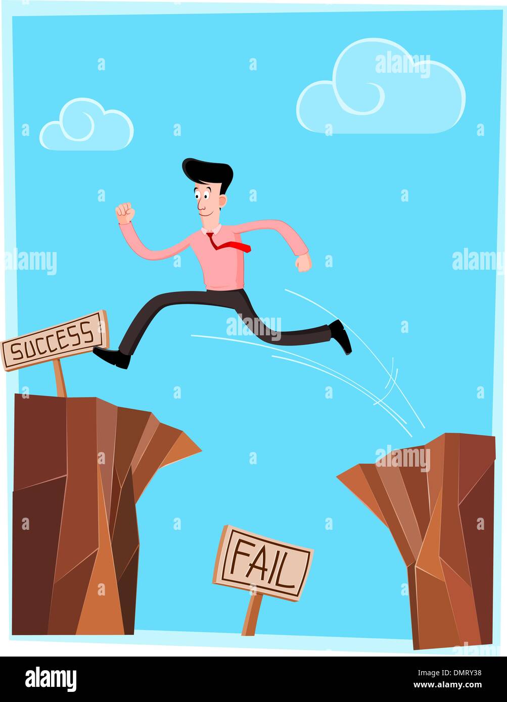 crossing the cliff Stock Vector Image & Art - Alamy