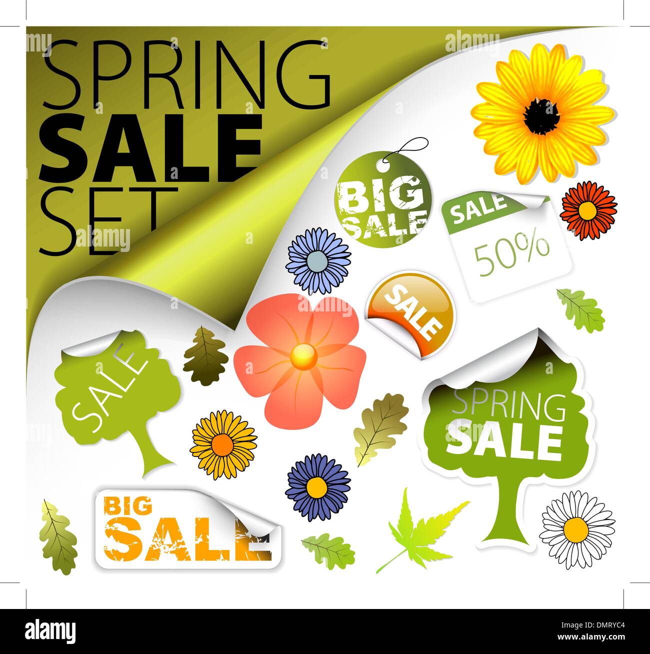 Sale season set Cut Out Stock Images & Pictures - Alamy