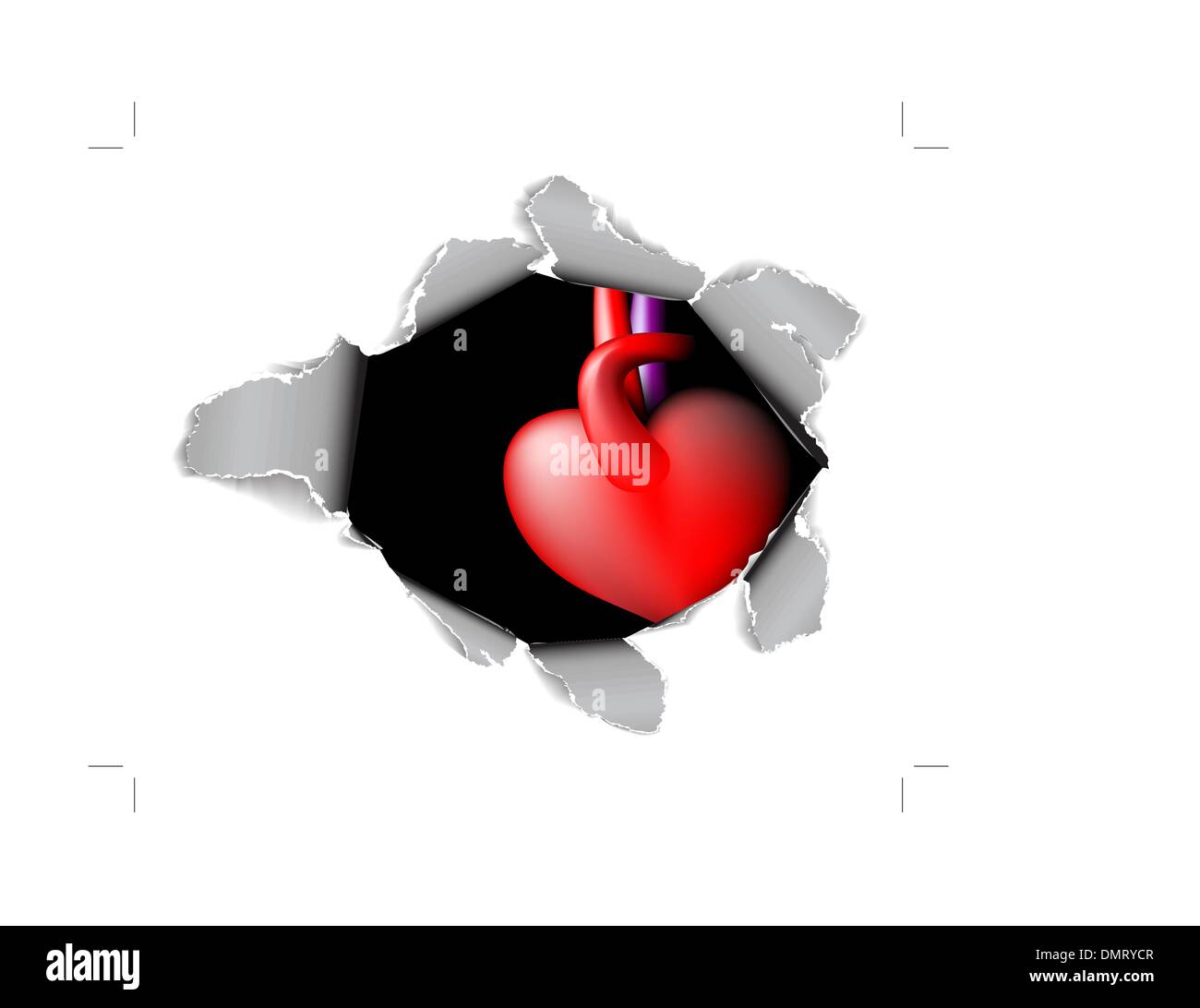 Heart shape paper cut Cut Out Stock Images & Pictures - Alamy