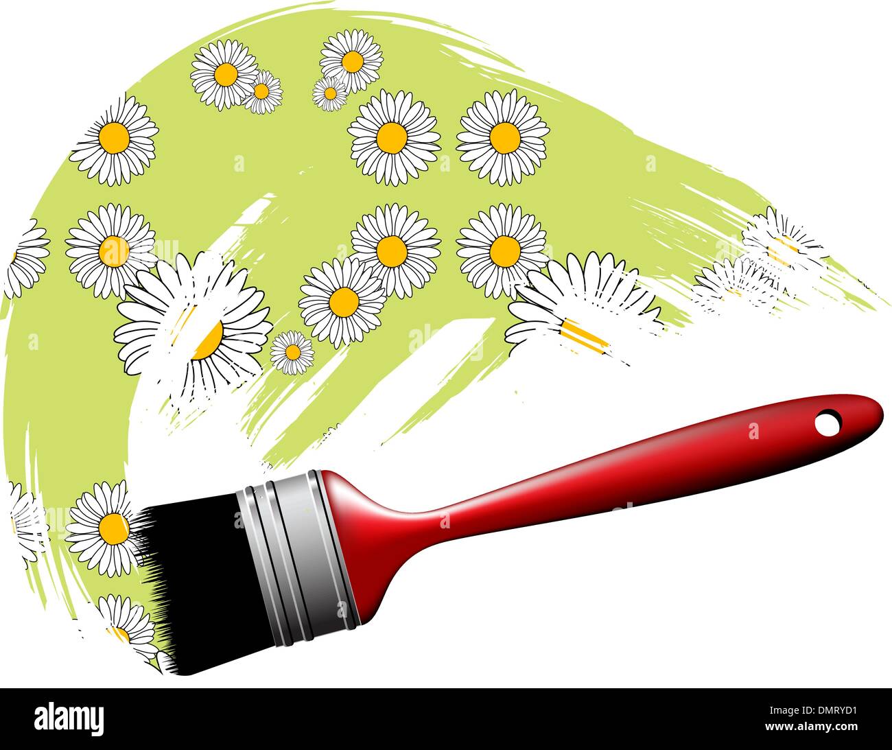 Paintbrush making flower pattern Stock Vector Image & Art - Alamy