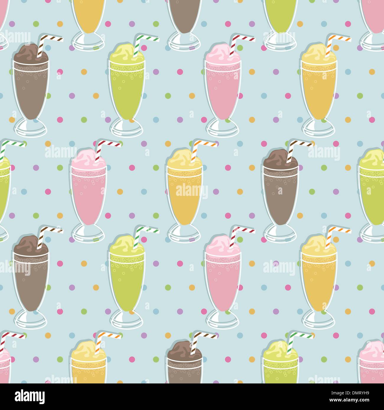 Milkshake background Stock Vector Images - Alamy