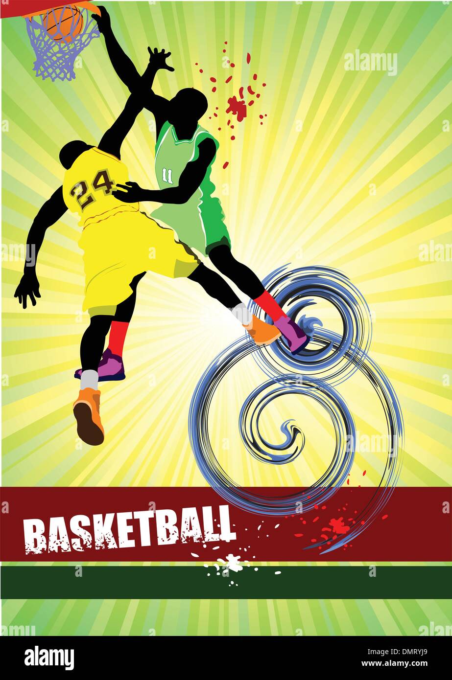 Basketball poster. Vector illustration Stock Vector Image & Art - Alamy