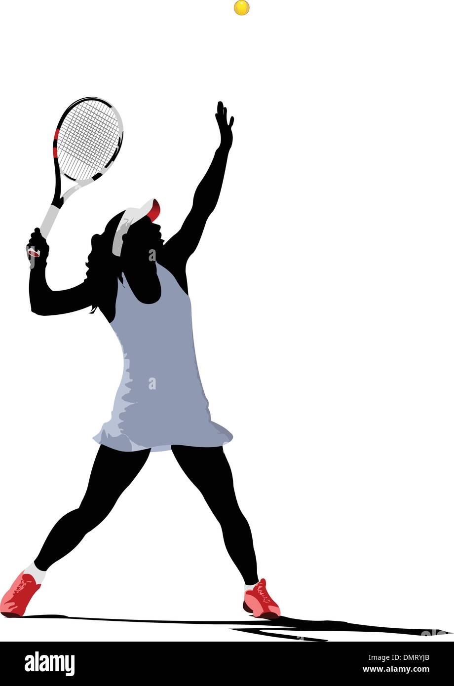 Tennis player. Colored Vector illustration for designers Stock Vector ...