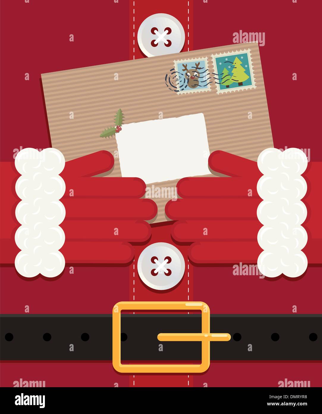 Letter envelope santa claus Stock Vector Images - Alamy