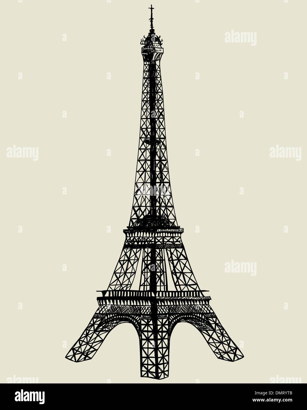 Tour eiffel modern architecture Stock Vector Images - Alamy