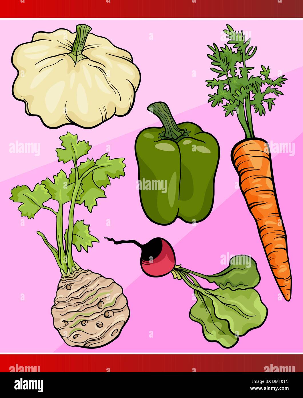 vegetables set cartoon illustration Stock Vector Image & Art - Alamy