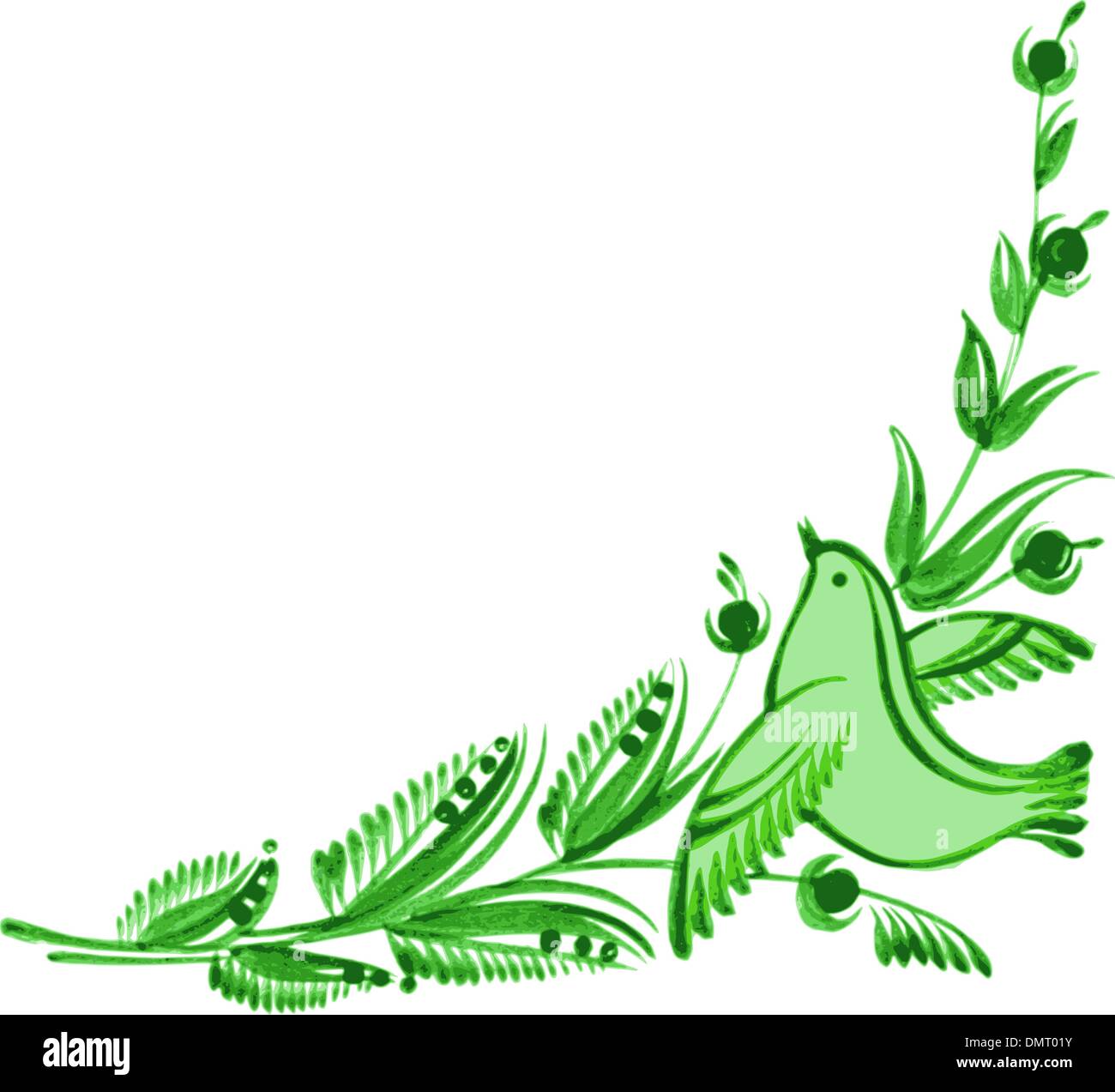 decorative floral corner bird Stock Vector Image & Art - Alamy