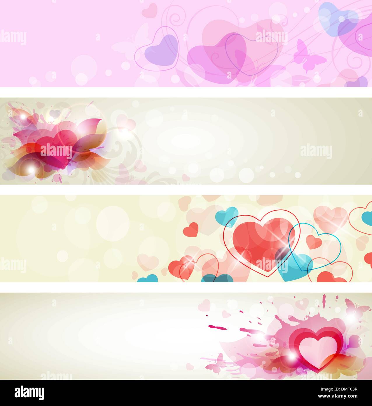 Romantic valentine banners Stock Vector Images - Alamy