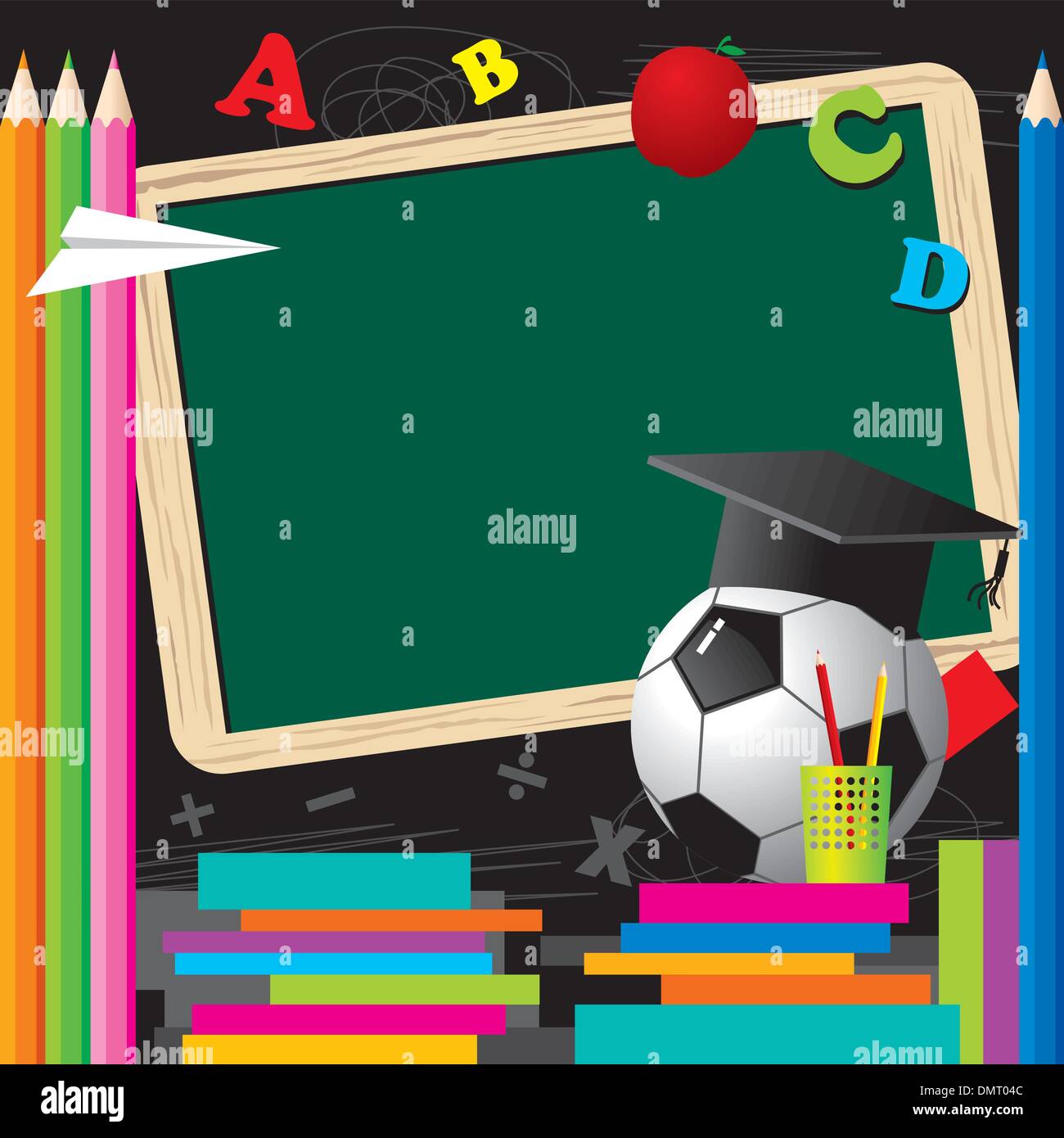 Black color pencil back Stock Vector Images - Alamy