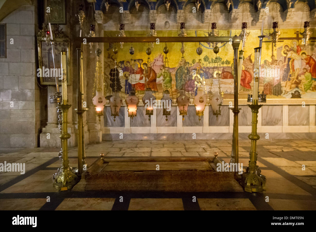 The Stone of Anointing, also known as The Stone of Unction inside the ...