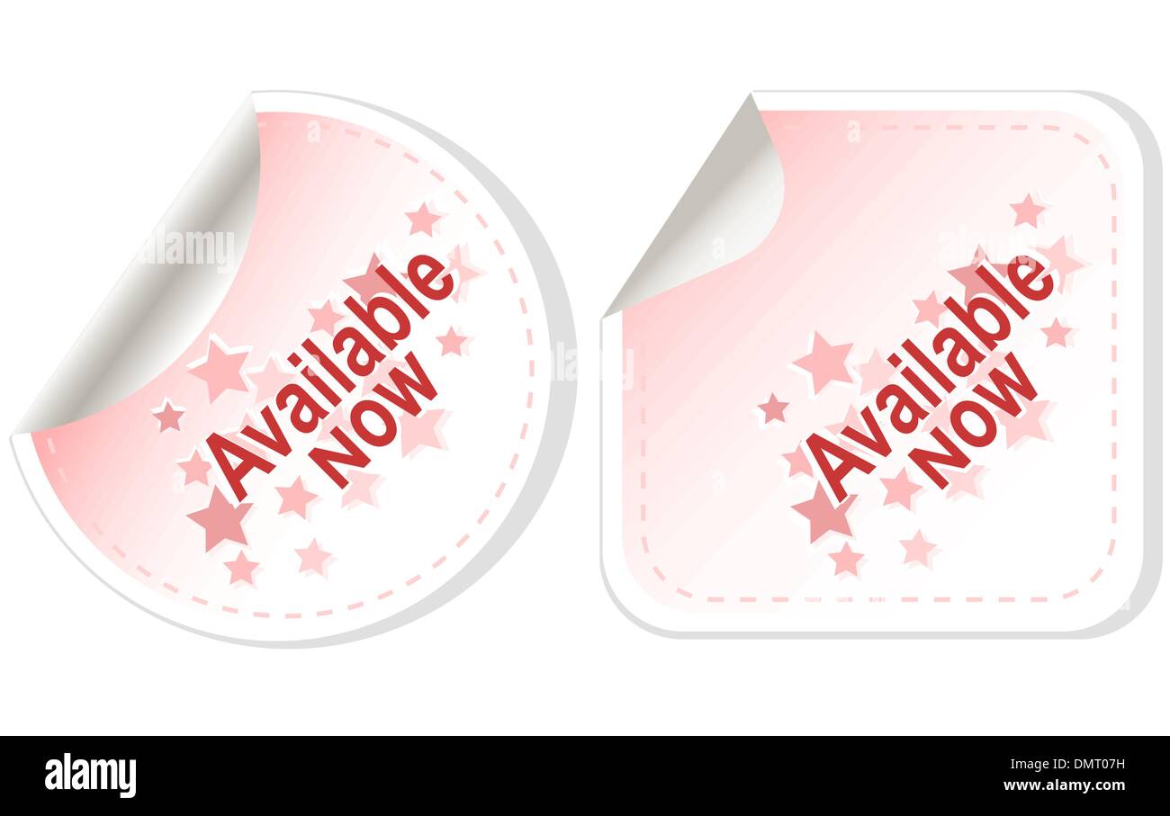 stickers available now Button set card Vector Stock Vector Image & Art ...