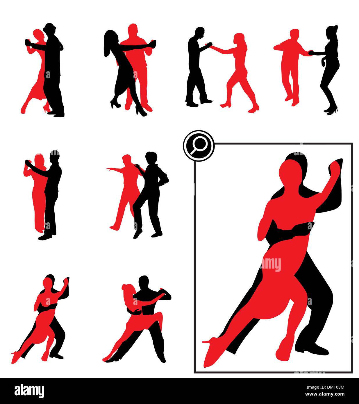 dancing silhouettes set Stock Vector Image & Art - Alamy