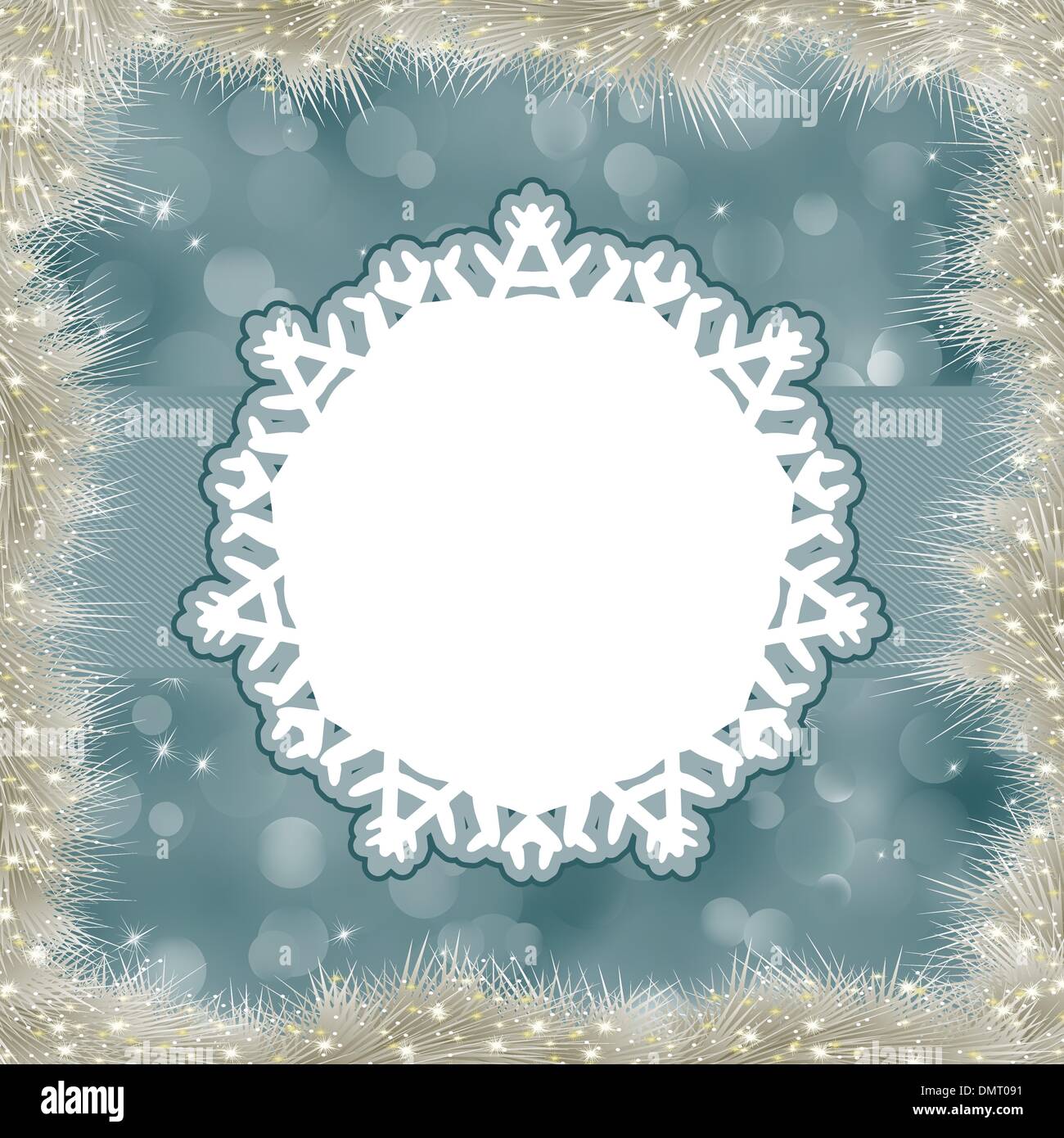 Christmas card silver snowflakes Stock Vector Images - Alamy
