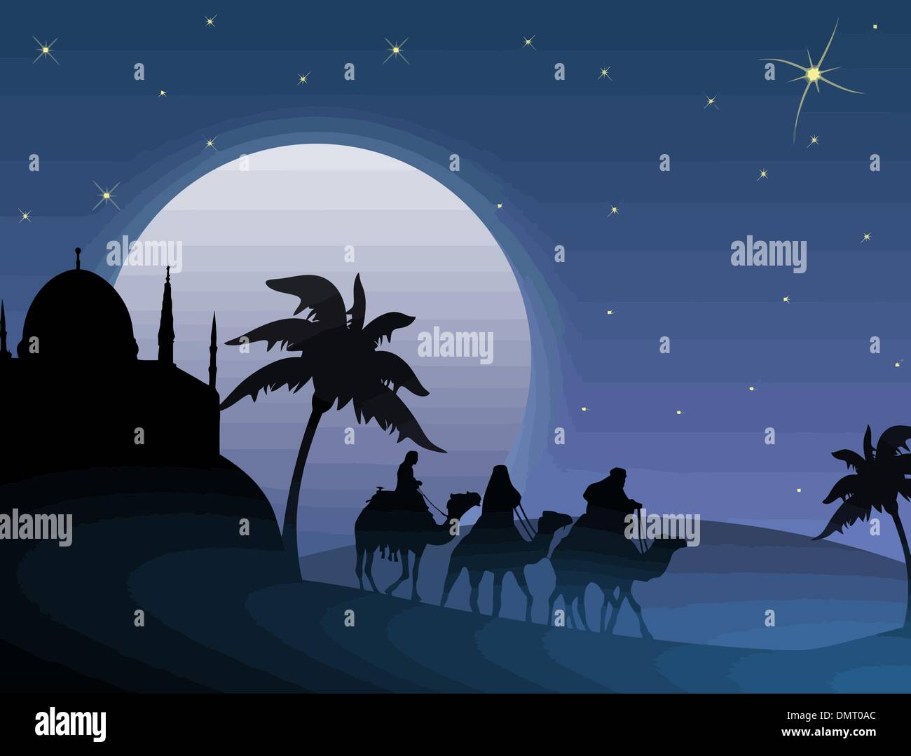 Classic three magic scene Stock Vector Image & Art - Alamy