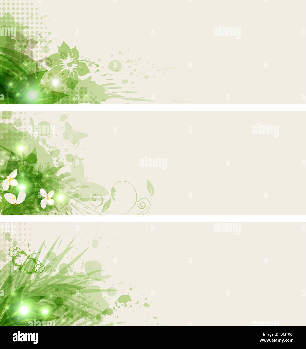 Green grass banners Stock Vector Images - Alamy