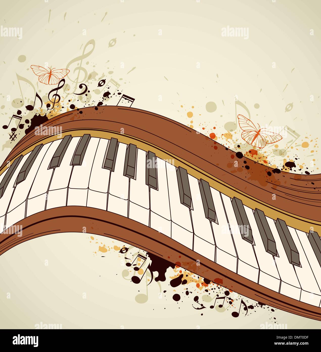 Piano and notes Stock Vector Image & Art - Alamy