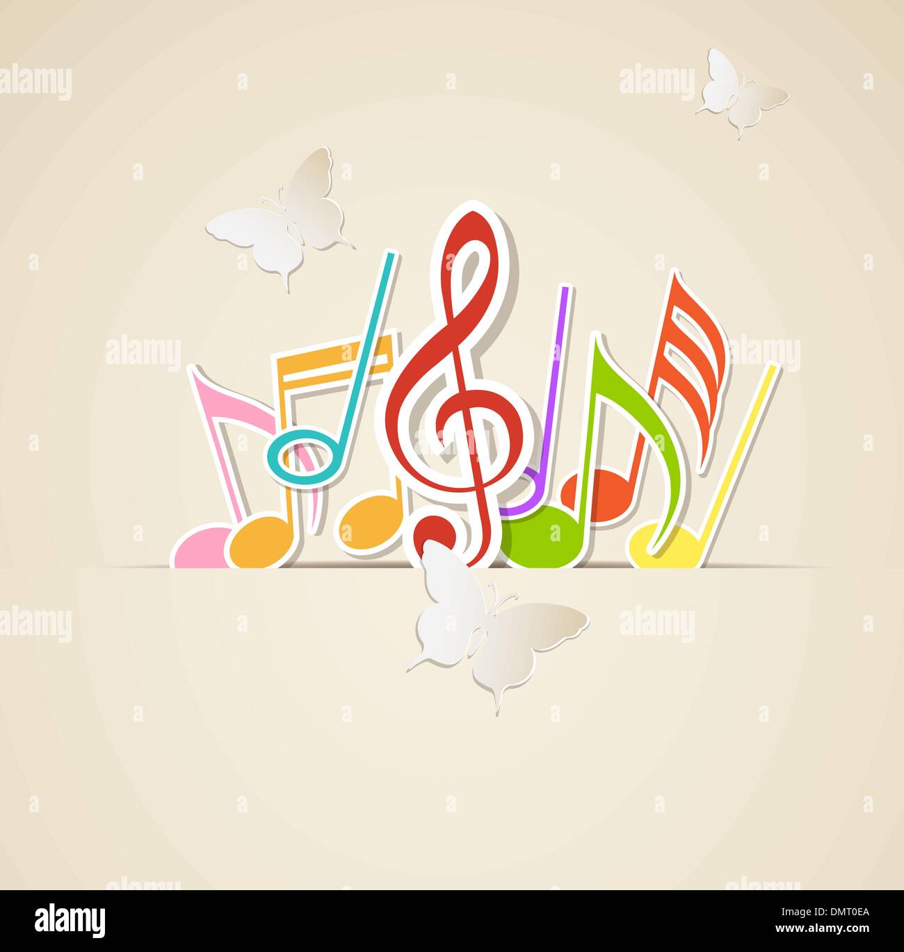 Butterfly note Stock Vector Images - Alamy